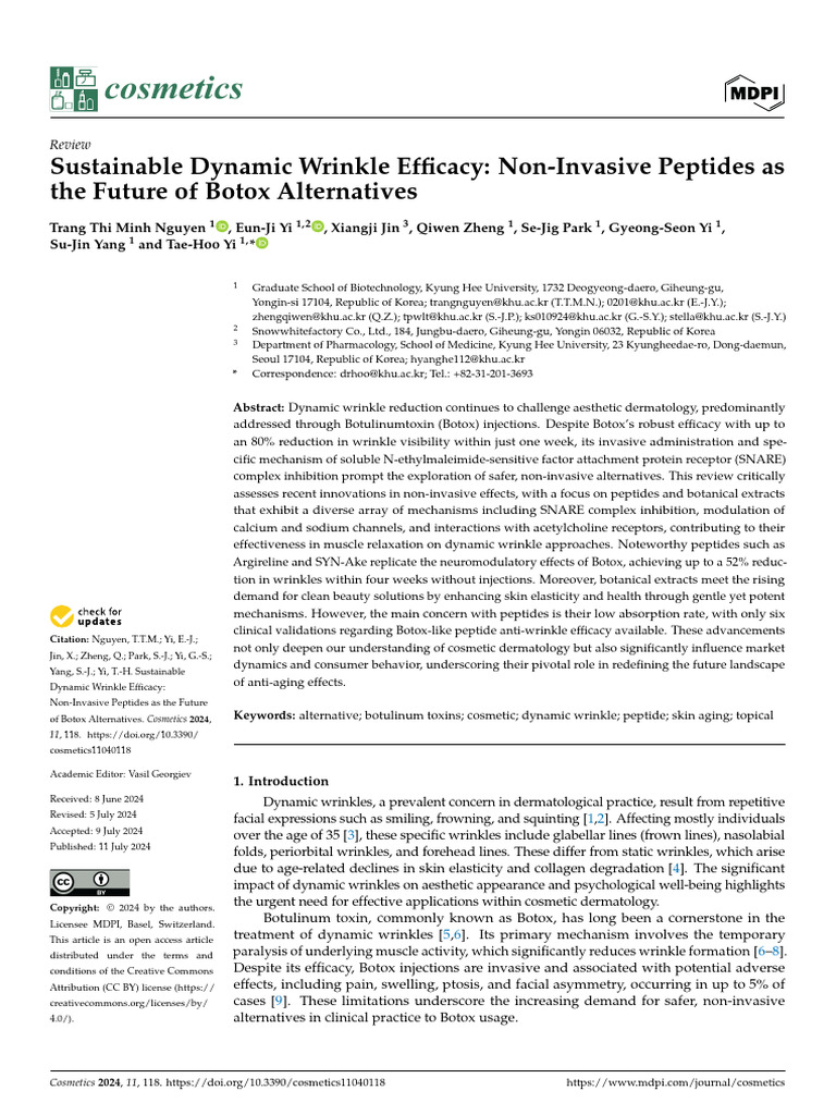 Acetyl Octapeptide-3 (Snap 8 | PDF | Botulinum Toxin | Muscle Contraction
