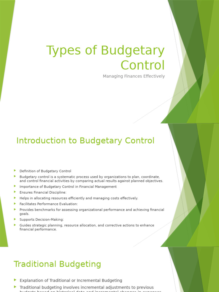 Types of Budgetary Control | PDF | Budget | Business