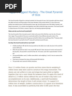 Giza Pyramids Quiz: Test Your Knowledge | PDF | Science & Mathematics