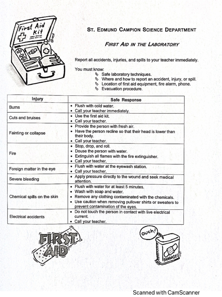First Aid & Lab Safety Agreement | PDF