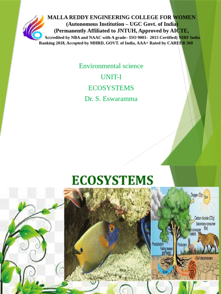 ES Unit 1 Ecosystems | PDF | Ecosystem | Ecology