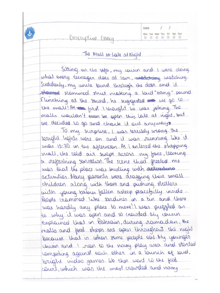 Descriptive Essay | PDF