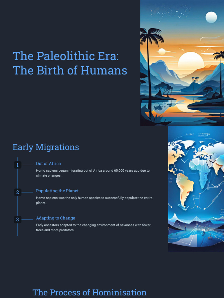 The Paleolithic Era The Birth of Humans - Final | PDF | Homo | Human