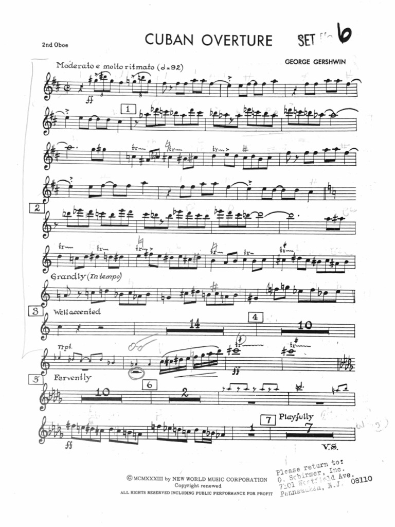 05 Gershwin Cuban Ob2 | PDF | Elements Of Music | Musical Compositions