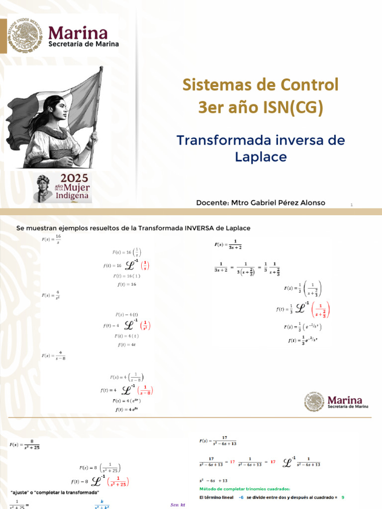 Transformada inversa de Laplace | PDF