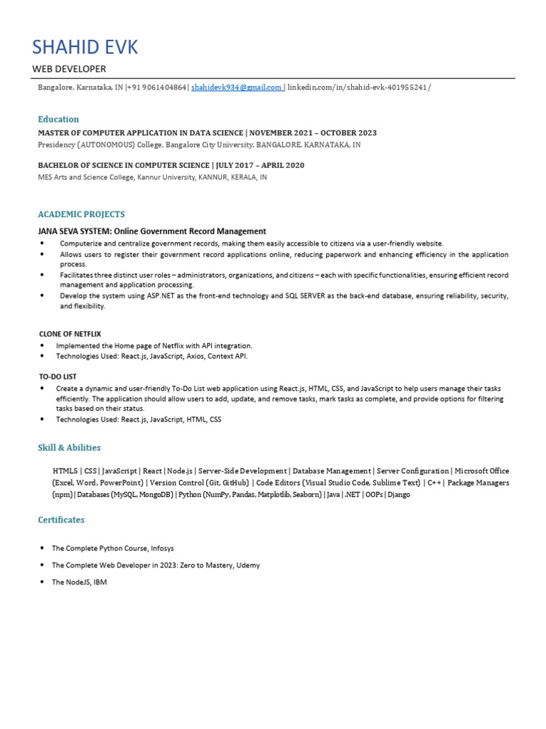 Shahid Evk 9061404864 | PDF