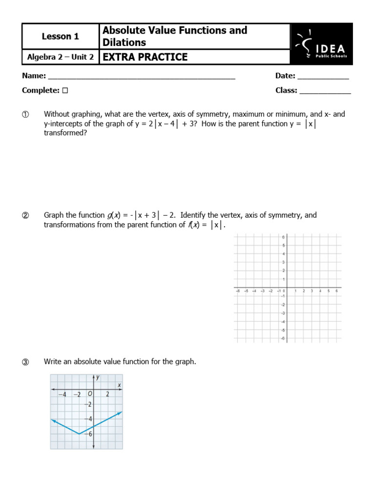 Algebra2_EP_Unit2_v25_Bundle | PDF | Vertex (Graph Theory) | Function (Mathematics)