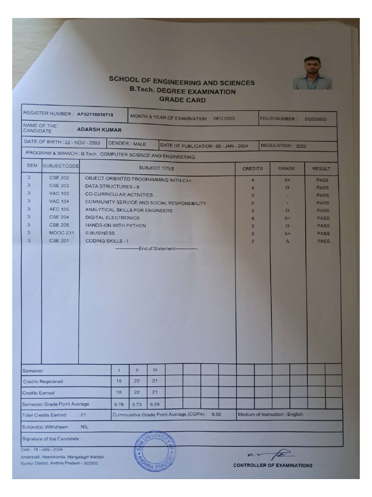2nd Year Marksheet 2 PDF | PDF