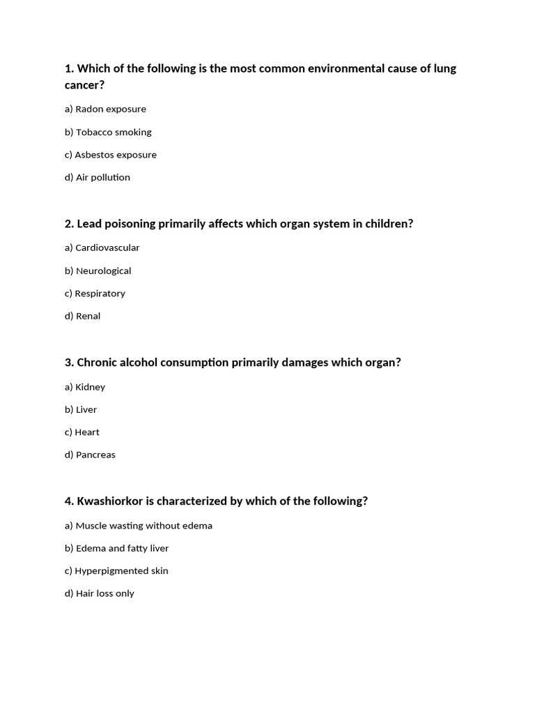 Health Quiz: Key Nutritional Insights | PDF | Vitamin | Respiratory ...