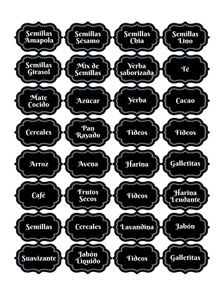 Etiquetas Condimentos Valeria | PDF