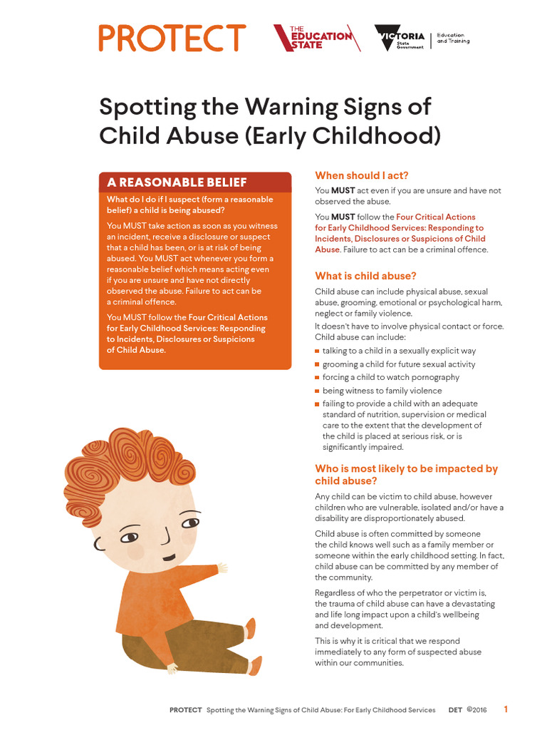 Child Abuse Warning Signs for Services | PDF | Child Abuse | Domestic ...