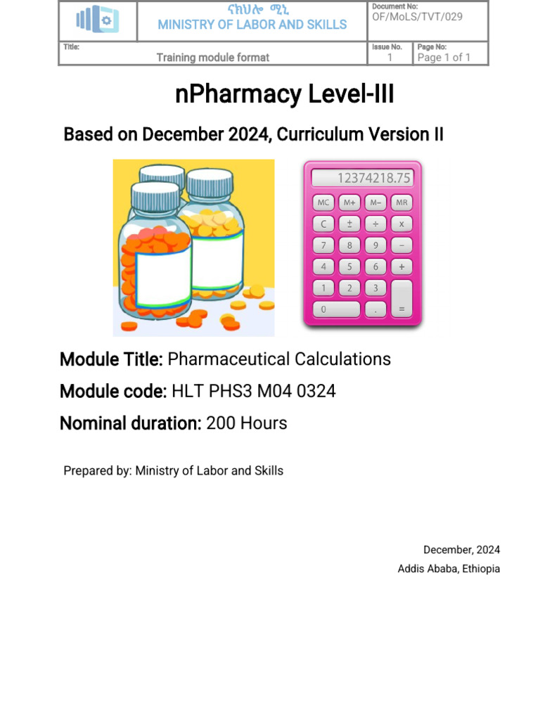Pharmaceutical Calculations | PDF