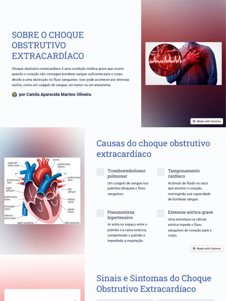 Choque Obstrutivo Extracardíaco: Causas e Tratamento | PDF | Choque ...