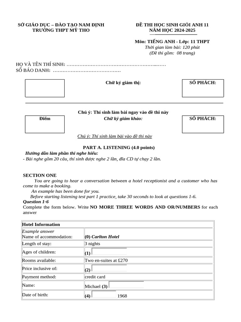 De HSG 11 - THPT Tran Hung Dao - Nguyen Thi Phuong Mai | PDF | Tropical Cyclones | Storm Surge