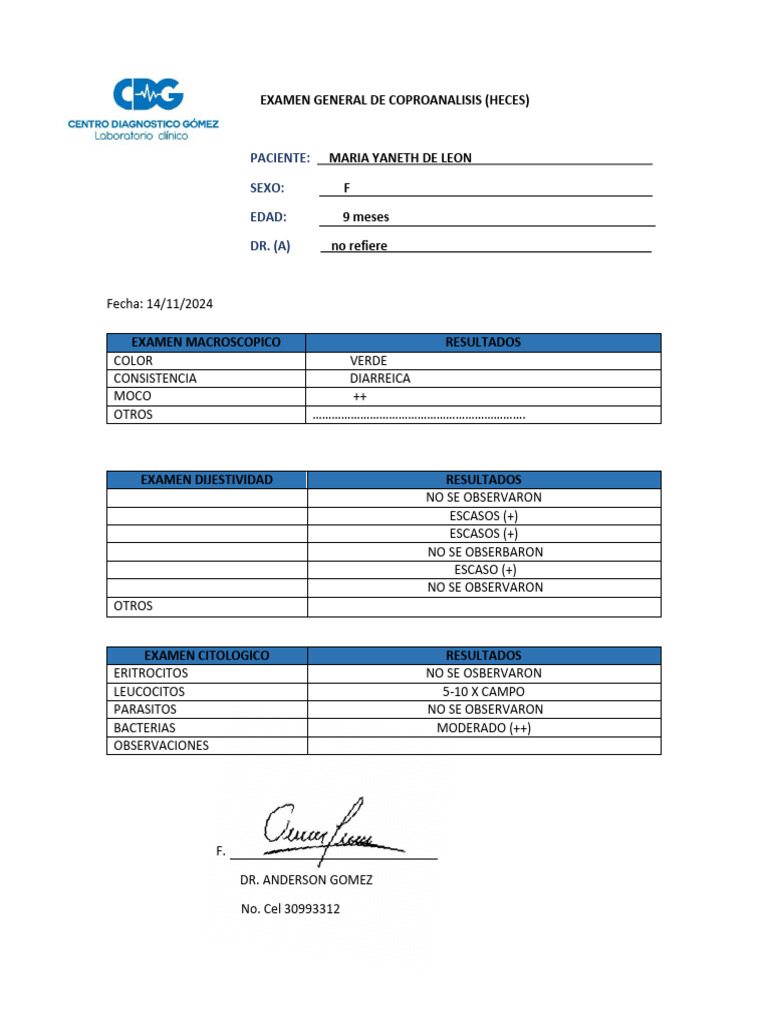 Examen Completo de Coproanalisis o Heces Yaneth | PDF