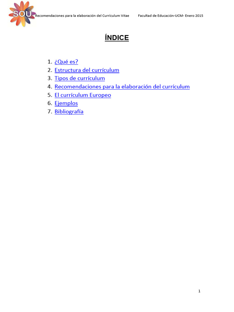 Recomendaciones CV-UCM | PDF | Plan de estudios