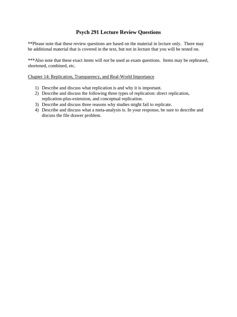 Chapter 14 Review Questions | PDF