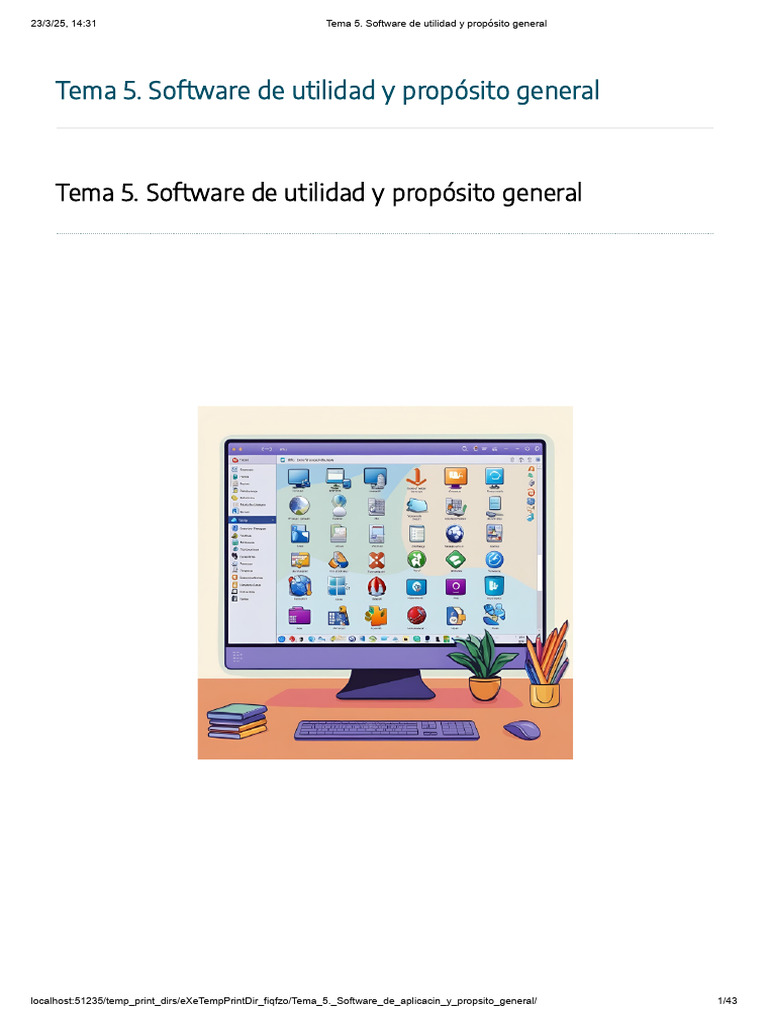 Tema 5. Software de Utilidad y Propósito General | PDF | Software de la ...