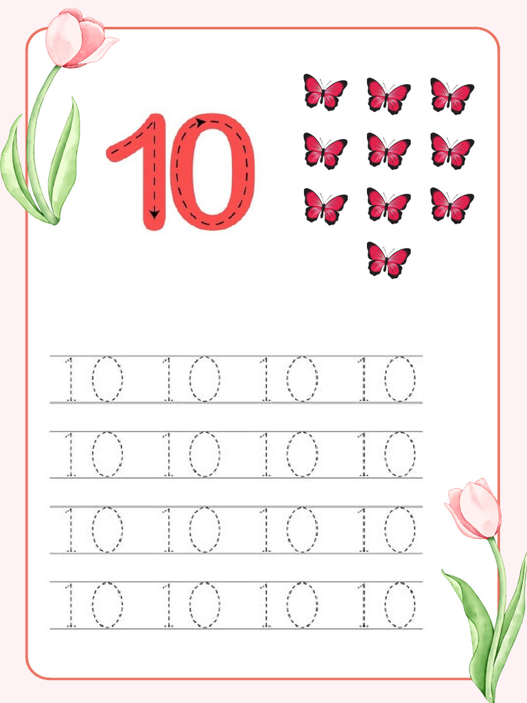 Fișe de Lucru - Numarul Și Cifra 10 (Canva) - Cîrstea Alexandra | PDF