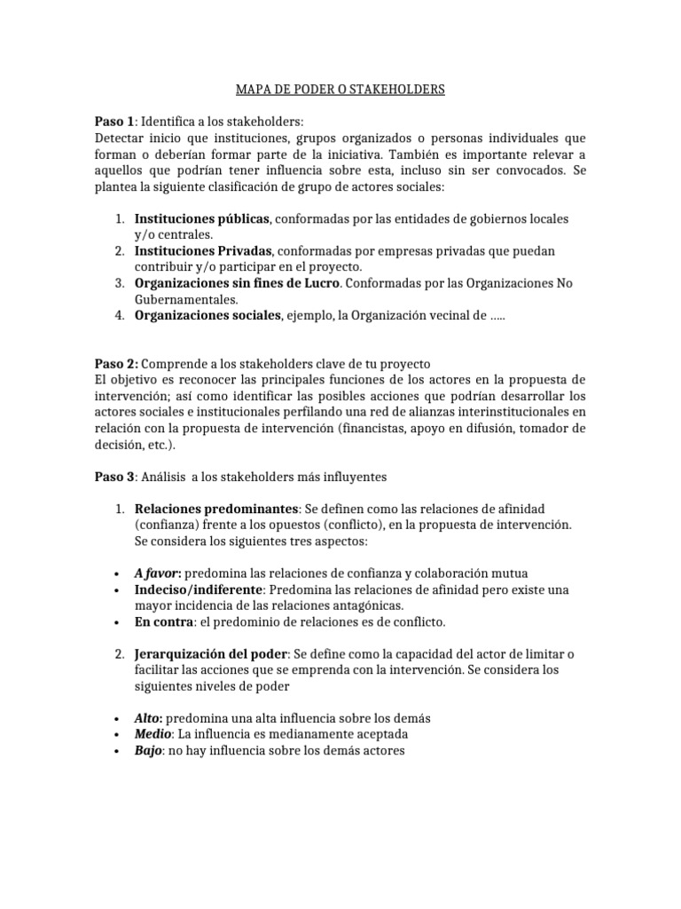 Mapa de Poder | PDF | Psicología Social