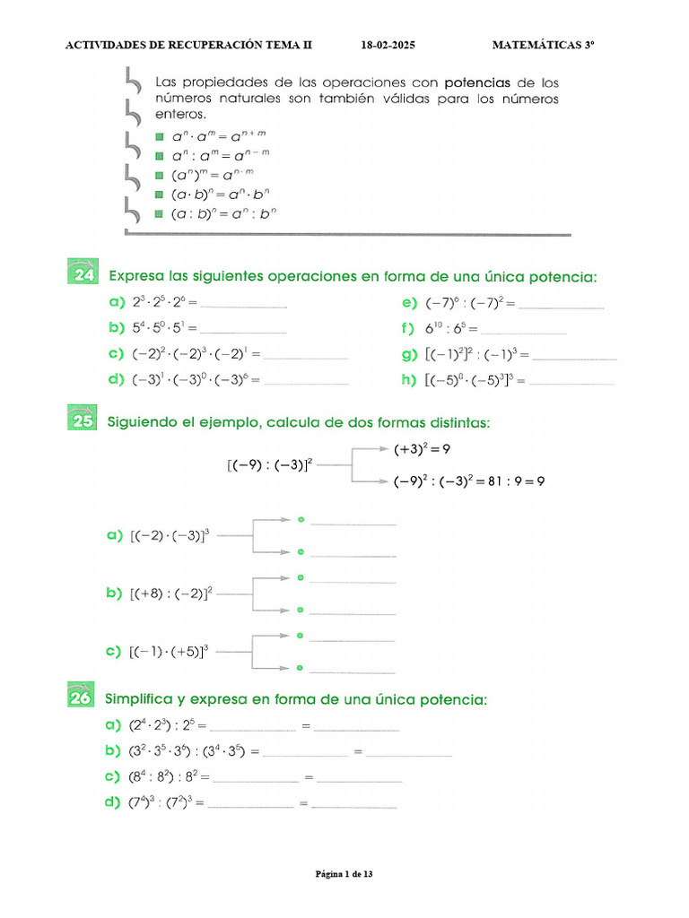 3º REC2 T2 Potencias y radicales | PDF