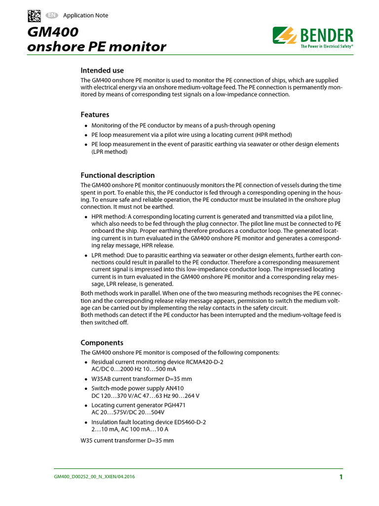 GM400 D00252 00 N Xxen | PDF | Alternating Current | Electrical Connector