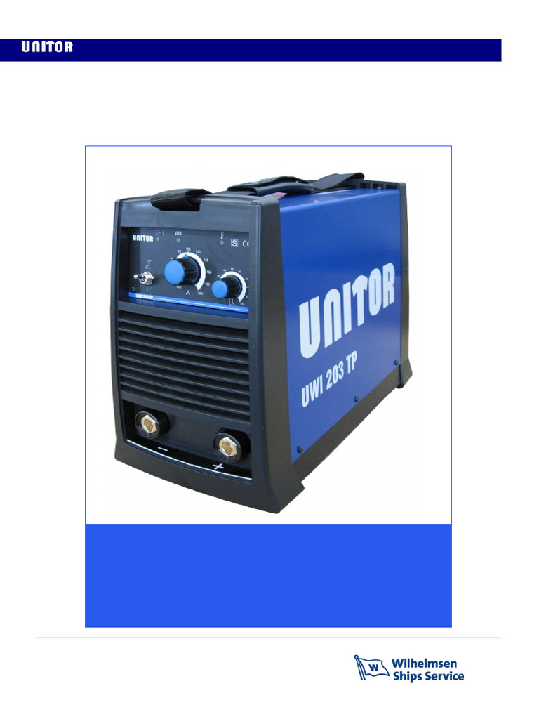 Unitor UWI 203 TP Welding Inverter Manual | PDF | Welding | Construction