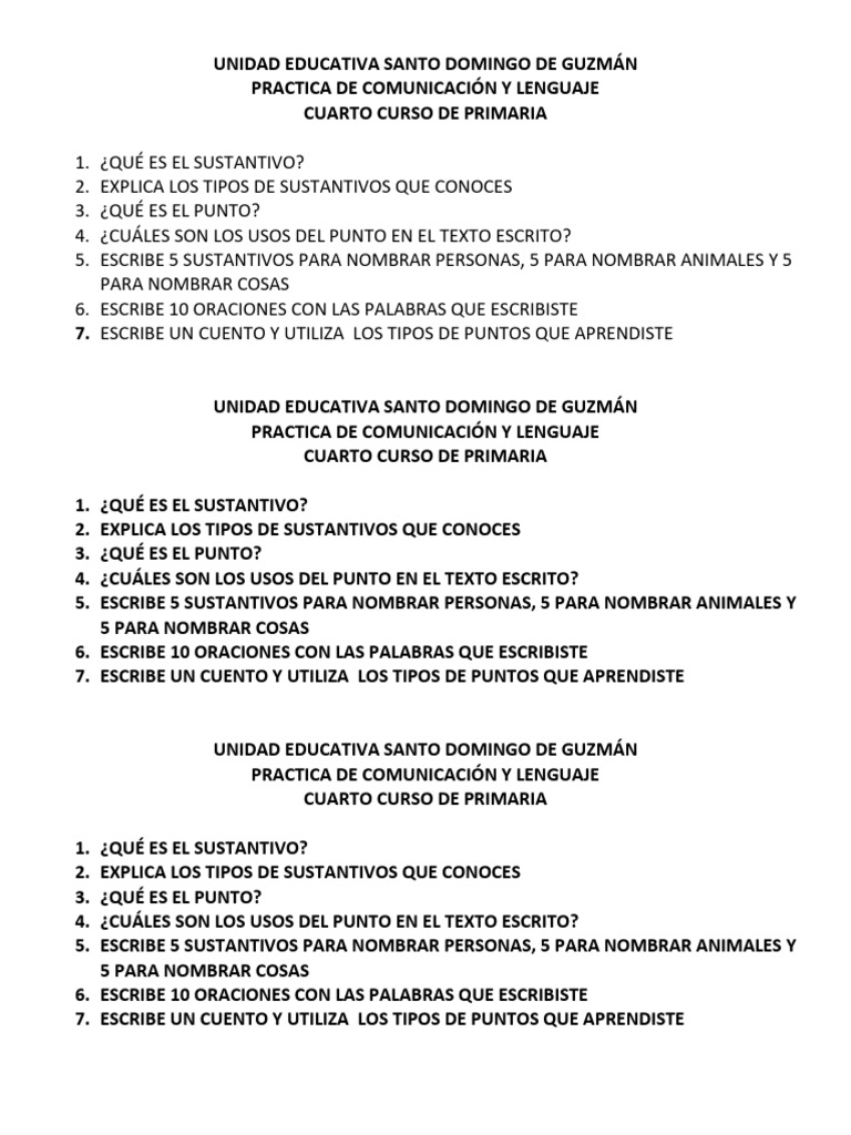Punto y Sustantivo | PDF