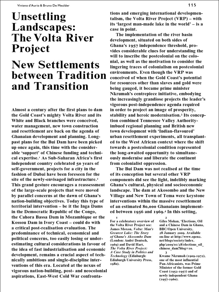 3 - Unsettling Landscapes The Volta River Project | PDF