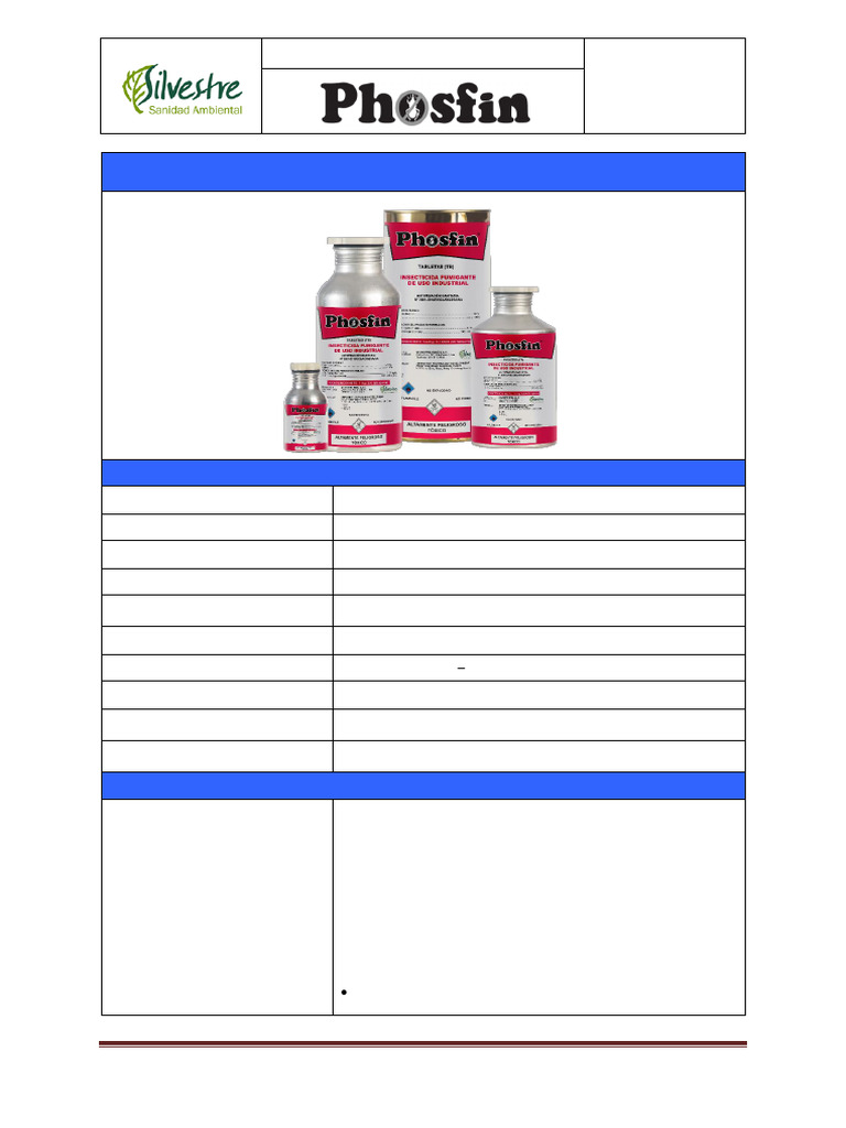 Ficha Tecnica Phosphin | PDF