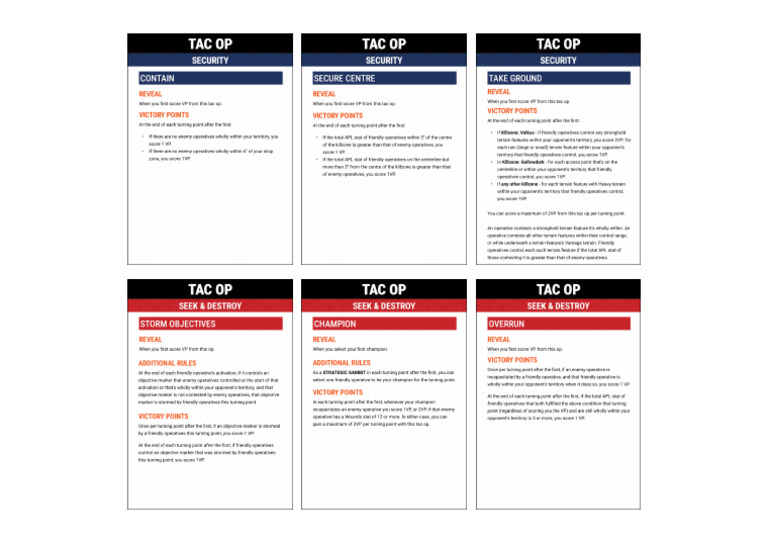 Kill-Team Cards (A4) - 5 | PDF