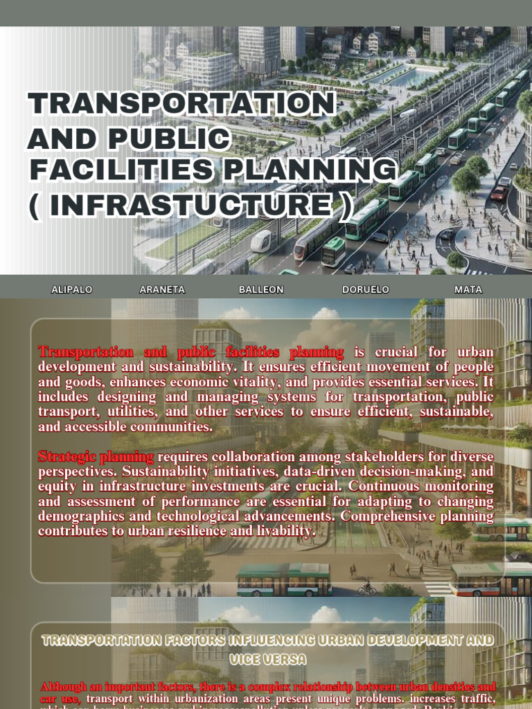 Urban Transportation Planning Essentials | PDF | Transport | Infrastructure