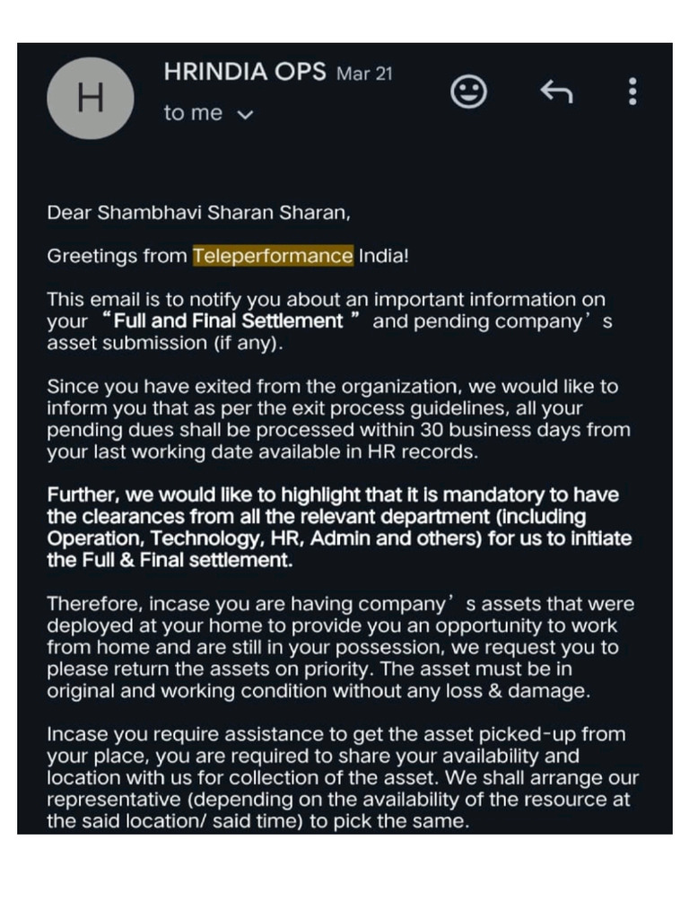 Reliving Letter | PDF