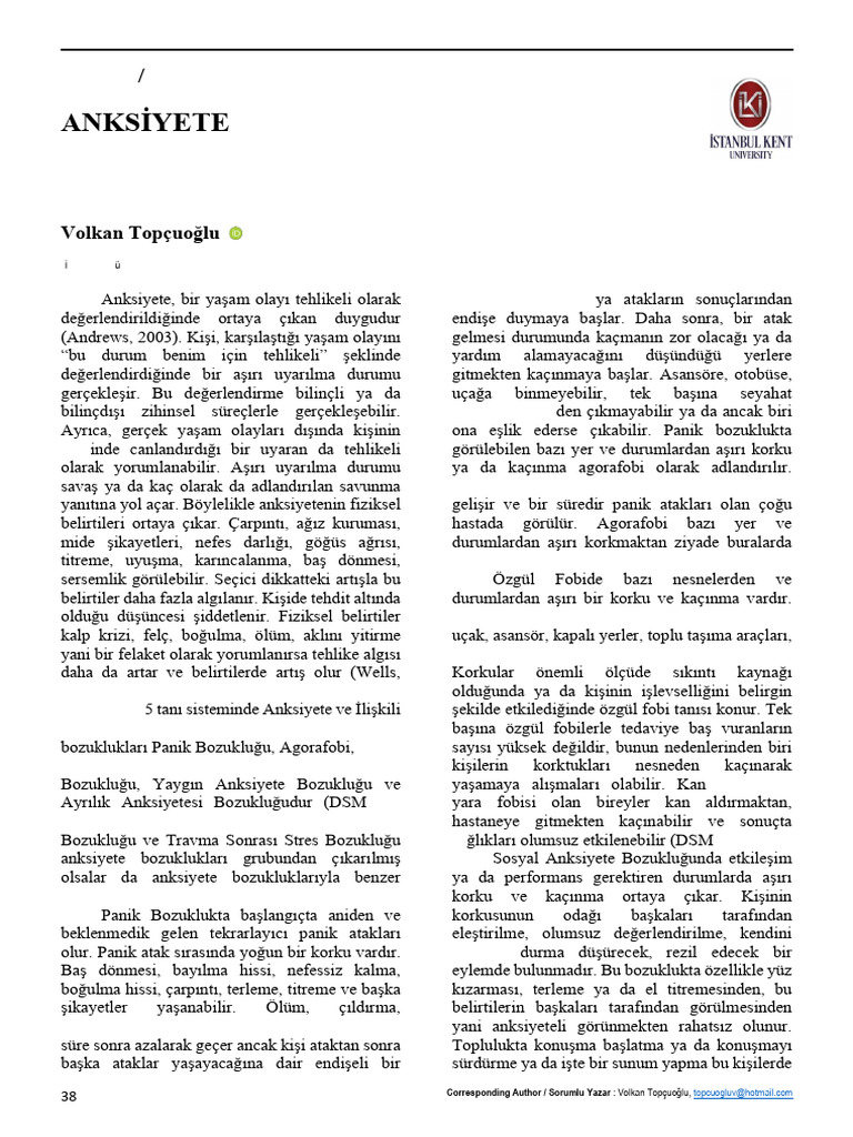 Anks - Yete Bozukluklari (#1373092) - 3462225 | PDF