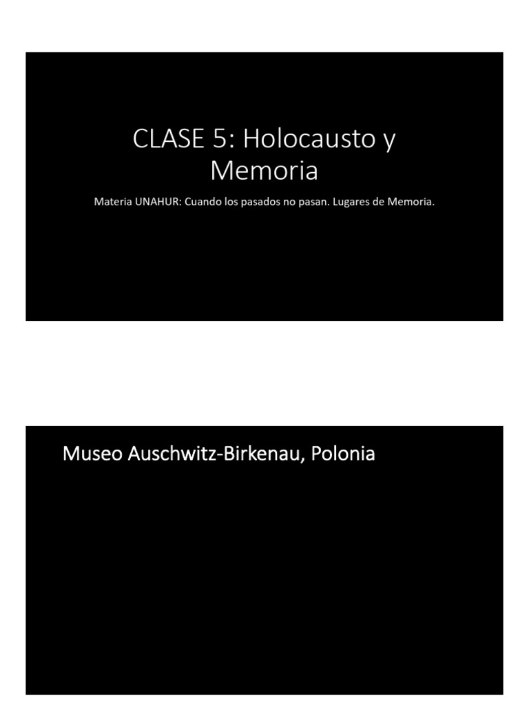 Holocausto: Museos y Memoria Histórica | PDF