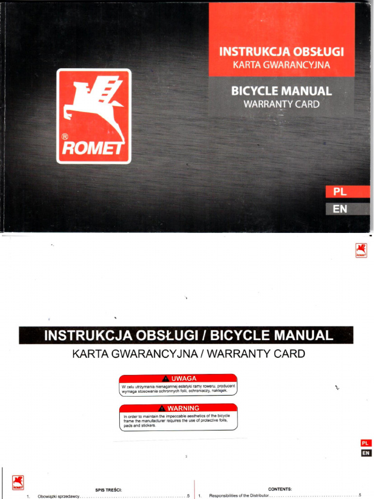 ROMET Instrukcja | PDF