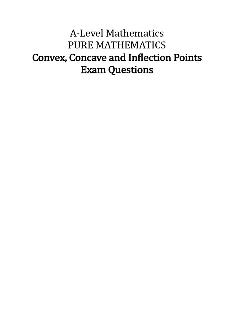 Convex, Concave and Inflection Points | PDF