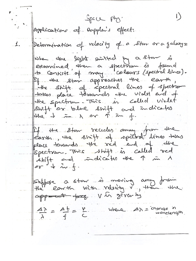 Space Physics Notes A2 | PDF