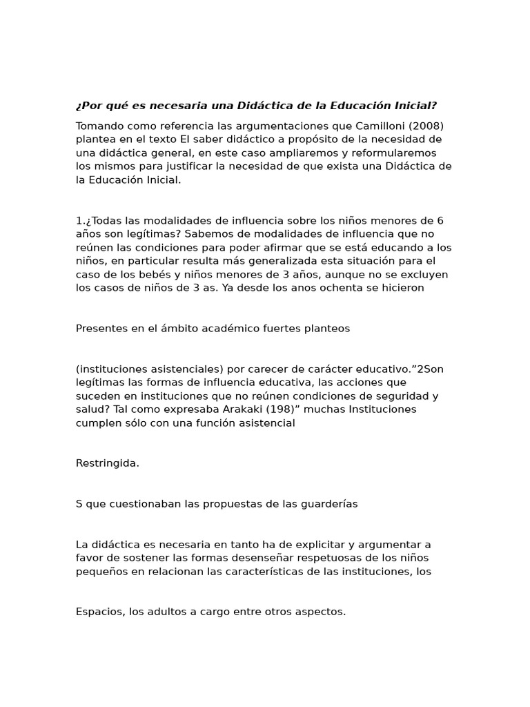 Didáctica 2025 | PDF | Educación de la primera infancia | Enseñando