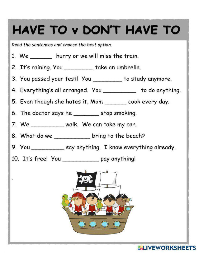 Worksheet Have To | PDF