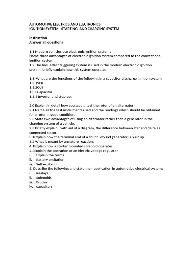 Ignition Start Ass Pract 1docx | PDF