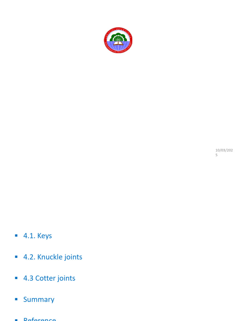 Machine Elements: Keys and Joints Guide | PDF | Mechanical Engineering ...