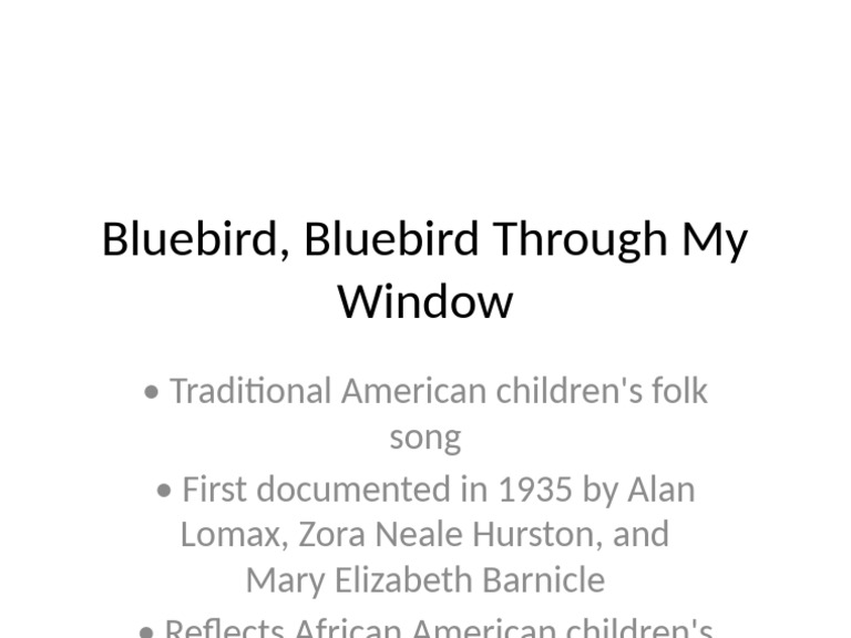 Bluebird Bluebird Slide Fixed | PDF