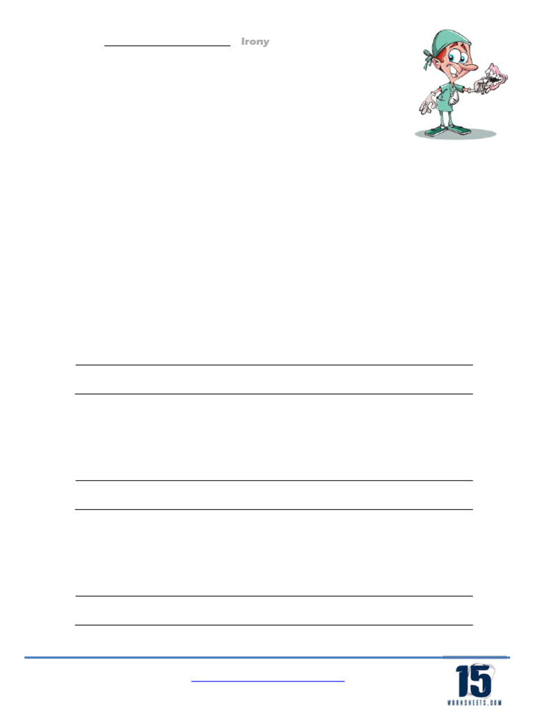 Irony and Sarcasm Worksheets | PDF