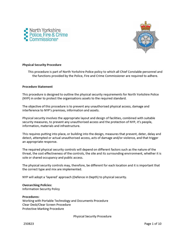 Nyp Physical Security Procedure | PDF | Physical Security | Information Security