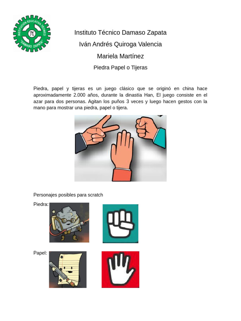 Piedra Papel o Tijeras | PDF