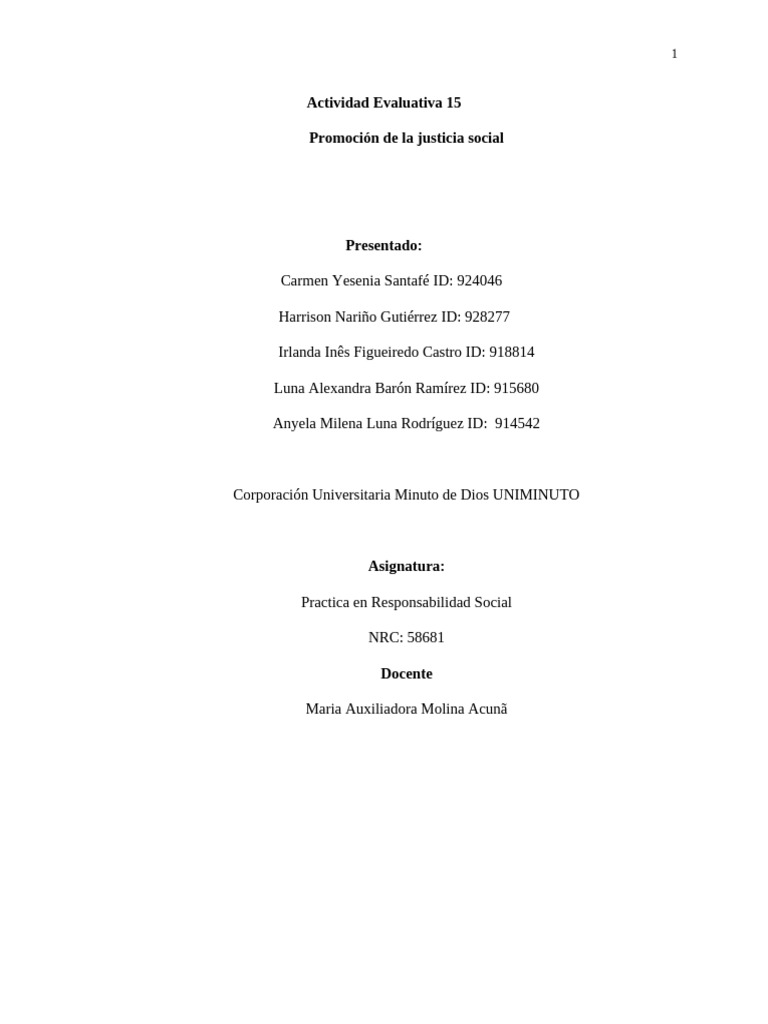 Actividad Evaluativa 15 Prs | PDF