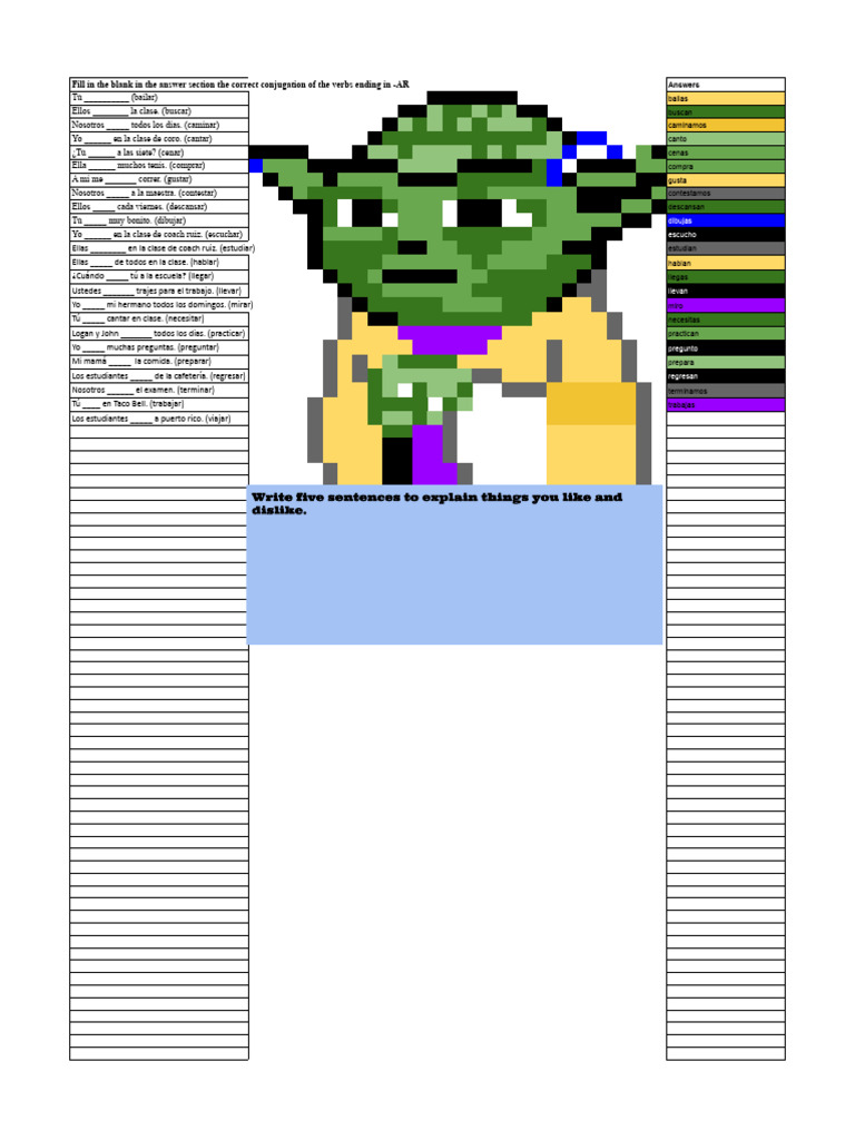 Conjugación de verbos -AR en español | PDF