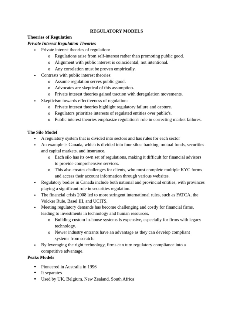 Regulatory Models | PDF | Macroprudential Regulation | Risk