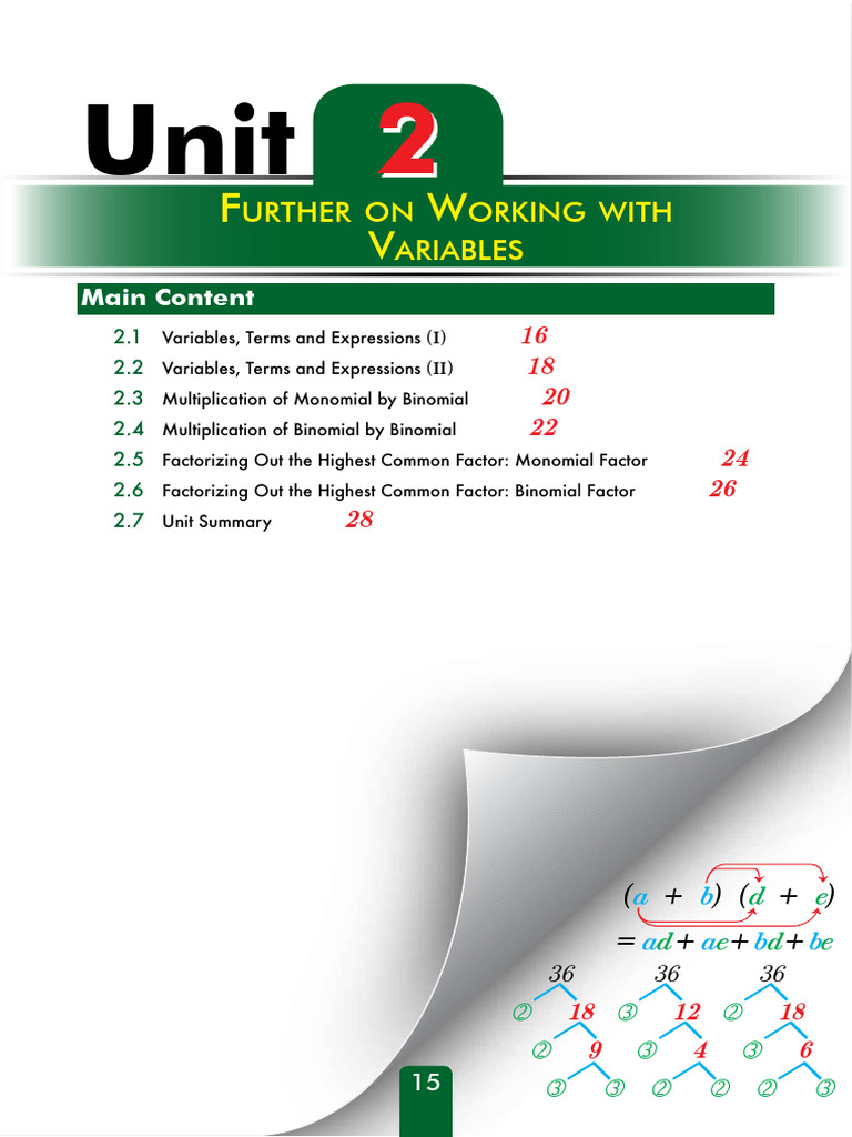 Math Workbook Grade 8 5 | PDF | Variable (Mathematics) | Elementary ...